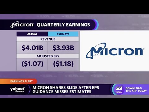 Micron earnings top estimates, beats on top and bottom lines, issues mixed guidance