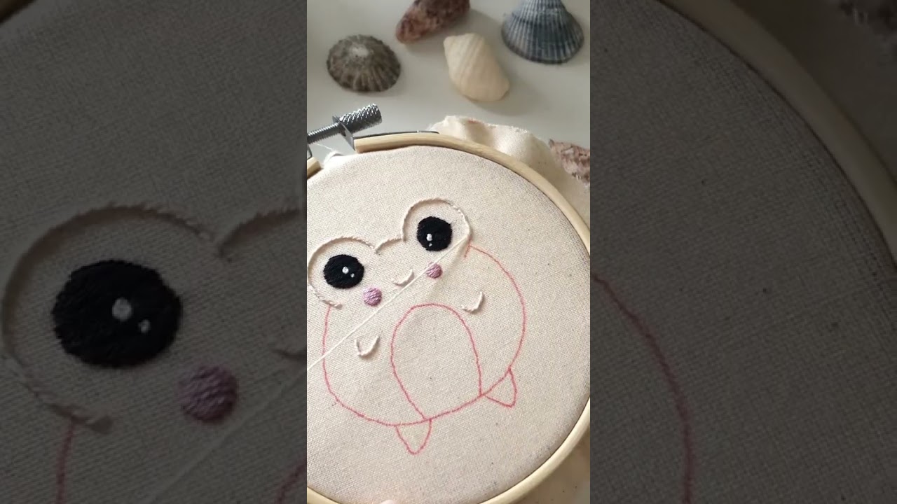 Art | Hand embroidery | Frog | Animals