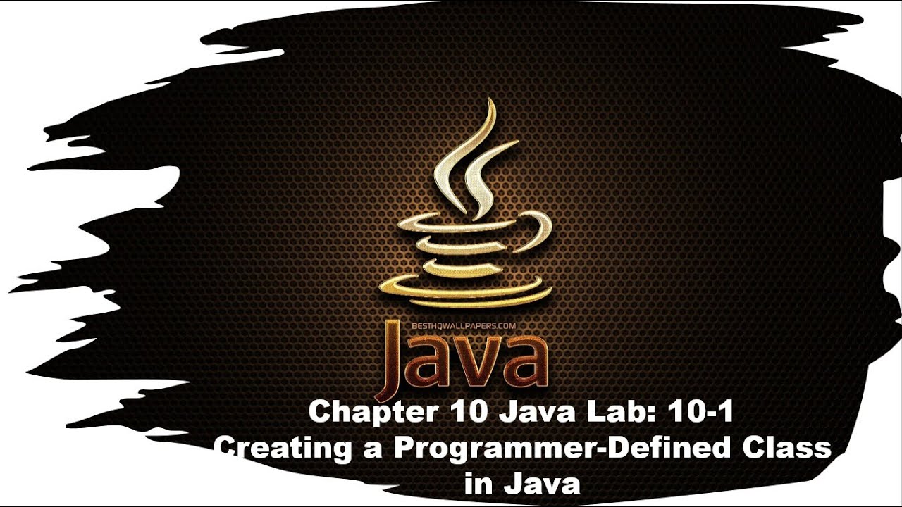 Principles of Programming Chapter 10 Java Lab 10-1: Creating a Programmer-Defined Class in Java