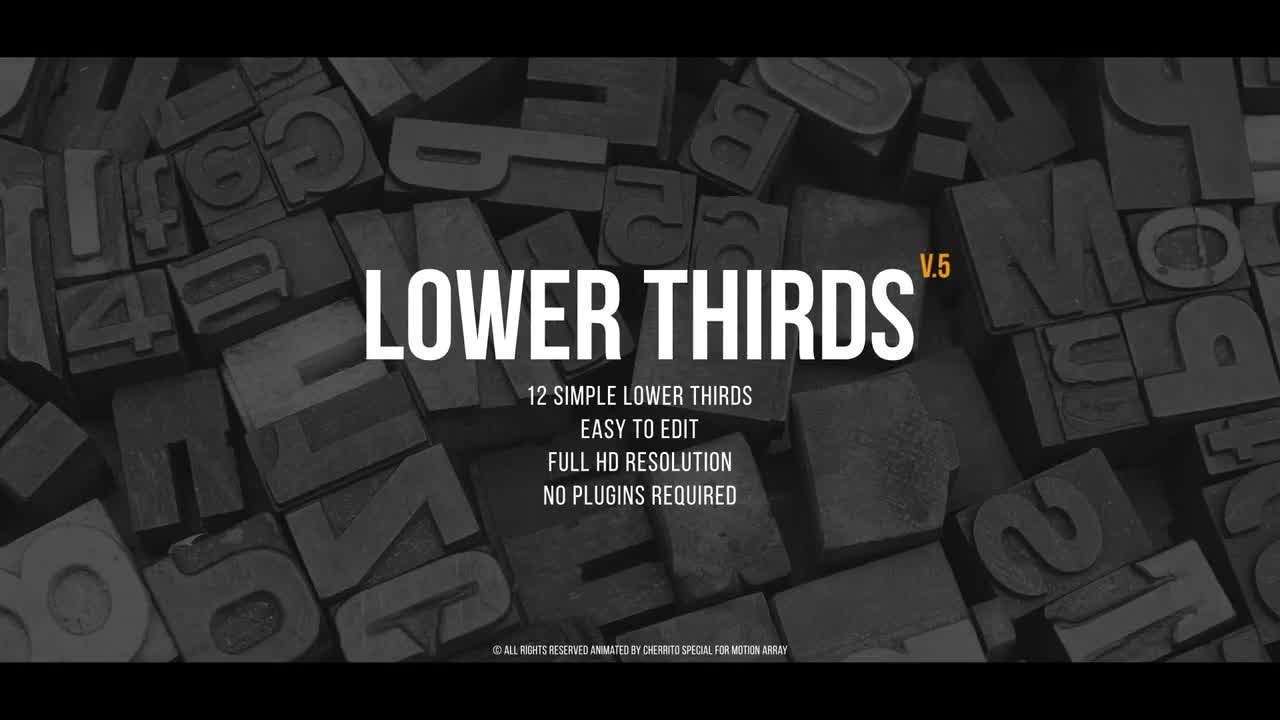 Lower Thirds v.5 Premiere Pro Templates