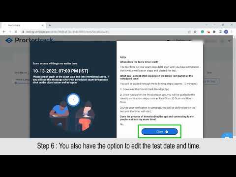 How to schedule Proctortrack Exam
