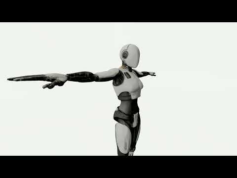 Stunning Female Robot 3D Model Free Download & Animation Showcase vd 01