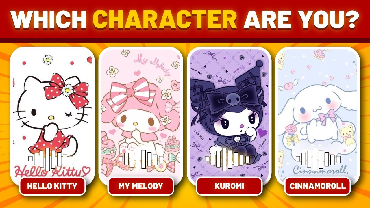 Which sanrio character are you? hello kitty, my melody, kuromi, cinnamoroll - sanrio quiz