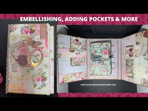 ATTACHING REMOVABLE JOURNAL, EMBELLISHING, ADDING POCKETS ~ THE FINISH