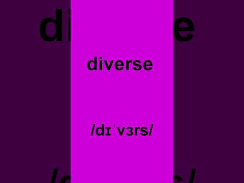 How to pronounce "diverse" in American English #americanpronounce #pronouncecorrectly #learnenglish
