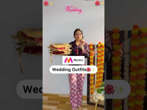 Myntra Wedding Outfits😍✨#shorts #myntra #weddingoutfits #readytowearlehenga #youtubeshorts