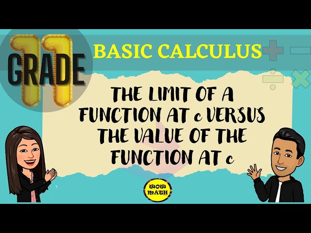Understanding the Difference Between the Limit of a Function at c and ...