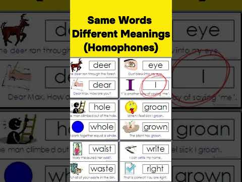 Same Word But Different Meaning in English - Homophones #english #englishgrammar #shorts
