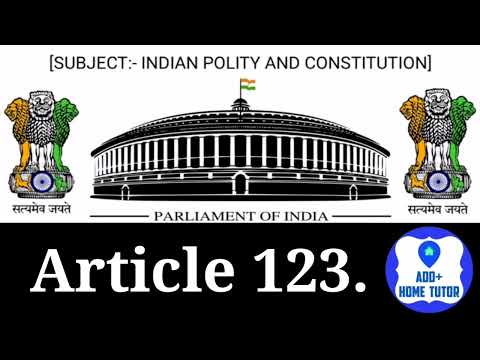 Part 5th | Article 123 | The Union | Chapter 3rd | Indian Polity & Constitution In English In Hindi.