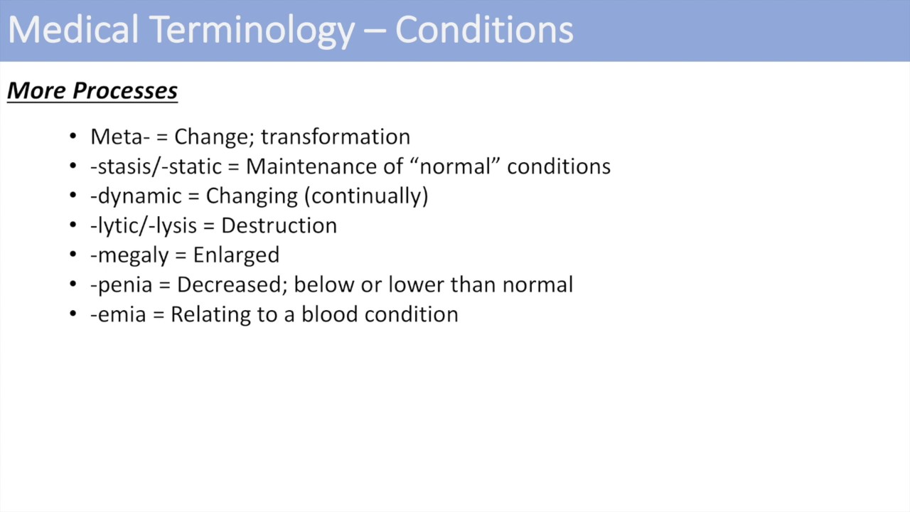 Medical Terminology - The Basics - Lesson 2