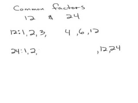 Finding Common Factors