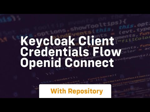 keycloak client credentials flow openid connect
