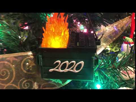 2020 Dumpster fire Christmas tree ornament