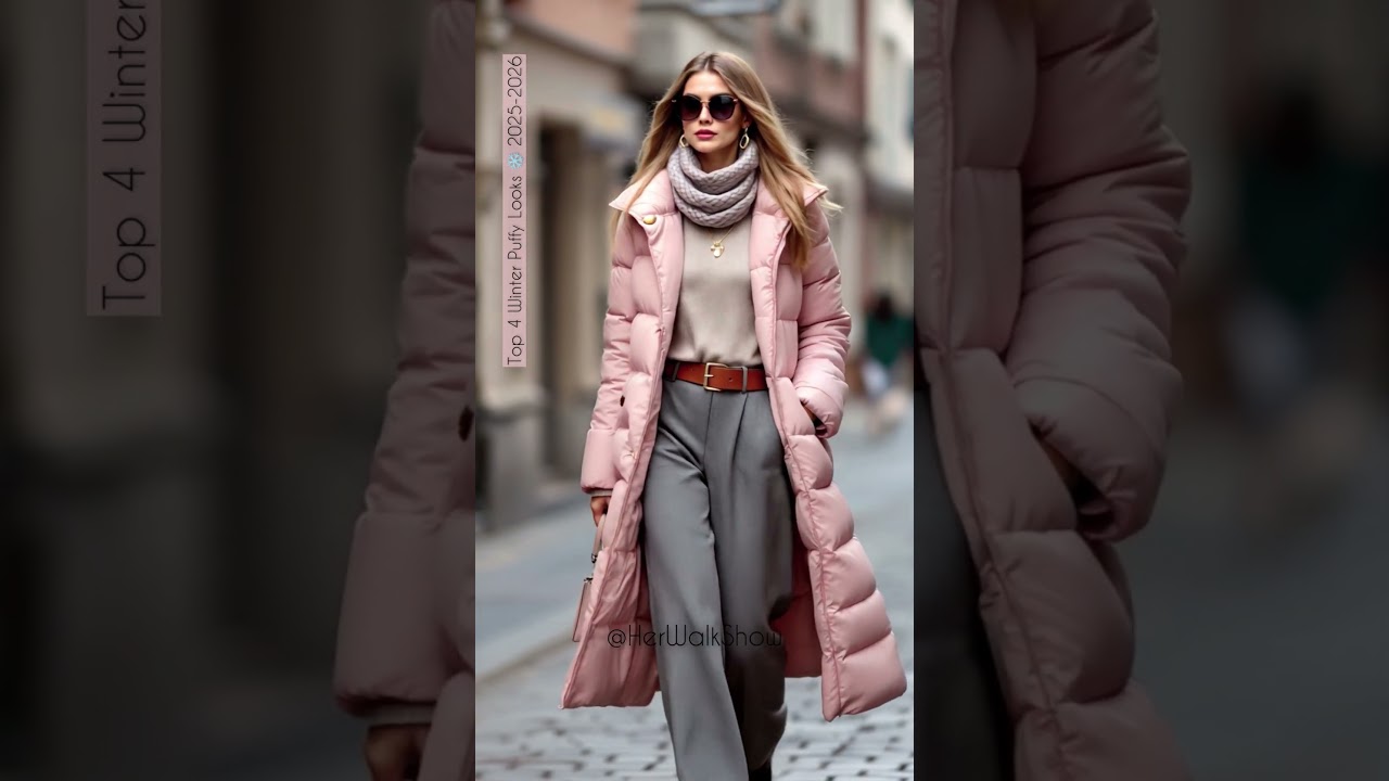Top 4 Winter Puffy Looks ❄️ The Most Stylish Down Coats of the Season #wintercoat #fashion