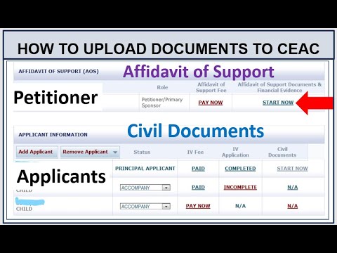 How to Upload Affidavit of Support To NVC (CEAC || How to Upload Civil Documents to NVC ( CEAC).