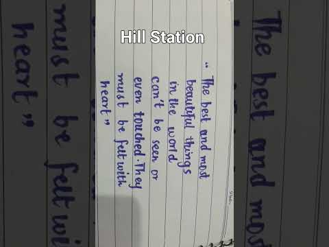Visit to Hill Station essay #class #essay #quotes