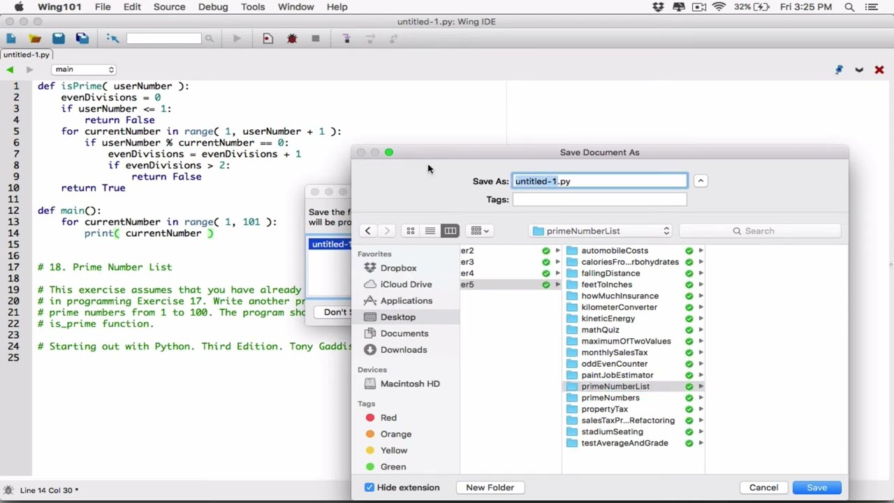 5.18. Prime Number List - Python