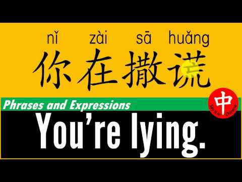How to say ★ YOU’RE LYING ★ in Chinese?