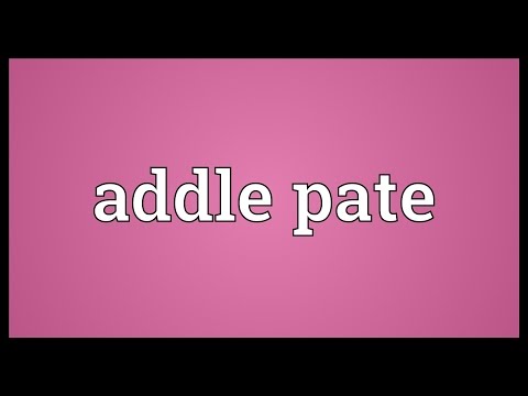 Addle pate Meaning