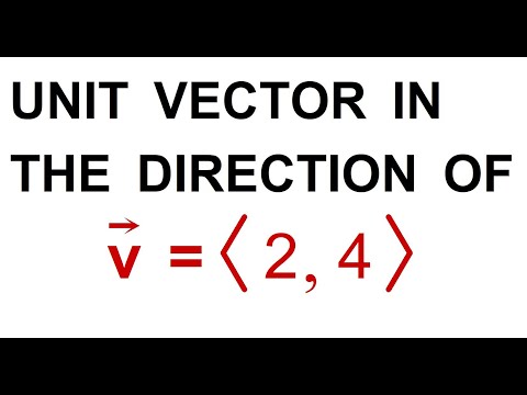 Find a unit vector in the direction of (2,4)