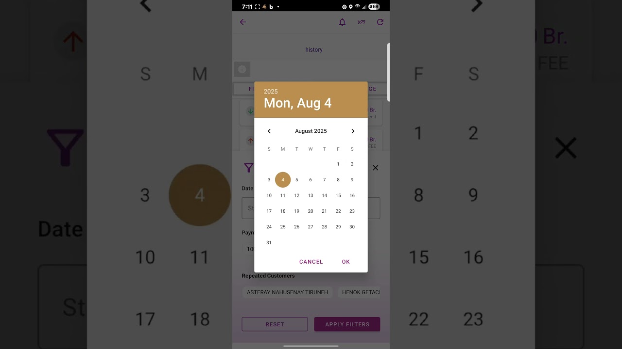 Cbe mobile banking 3 month history
