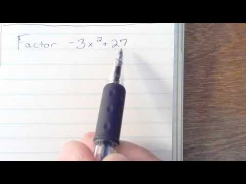 Factor -3x^2+27
