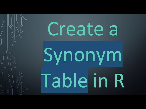 Create a Synonym Table in R