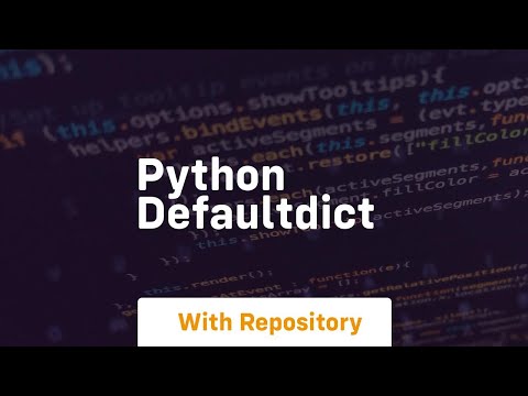 python defaultdict