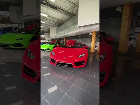 Exotic Cars with Holiday Bows at Dealership#luxurycars #exoticcars #ferrari #lamborghini