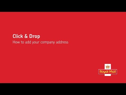 Click & Drop: How to add your company address