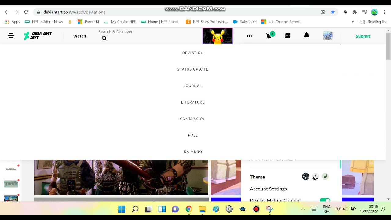 I discovered a weird Deviantart glitch