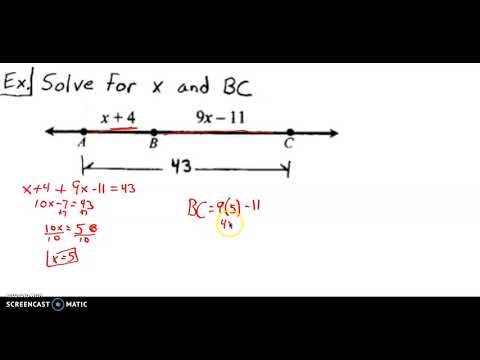 Geometry Week 2 - segment addition postulate