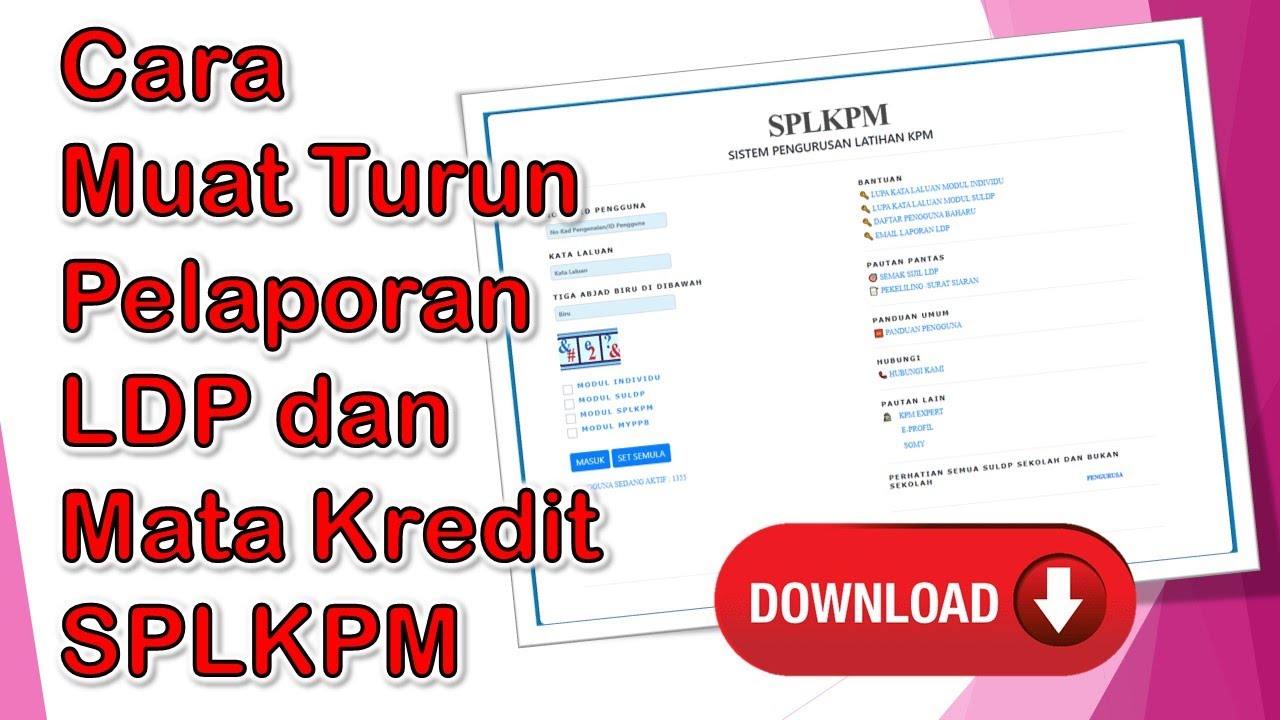 Cara Muat Turun Pelaporan LDP dan Mata Kredit SPLKPM 2025
