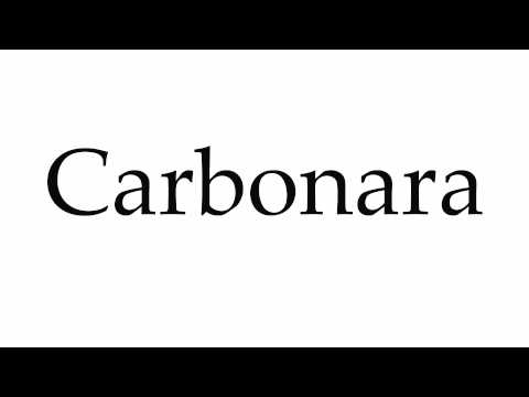 How to Pronounce Carbonara