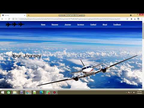 Airline website using Html, CSS and Javascript. Complete 10 pages project for university students.