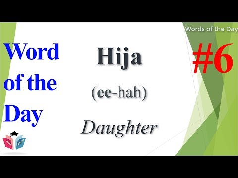 Spanish Word of the Day ★ Daughter ★ Spanish Words ★ Learn Spanish For Beginner