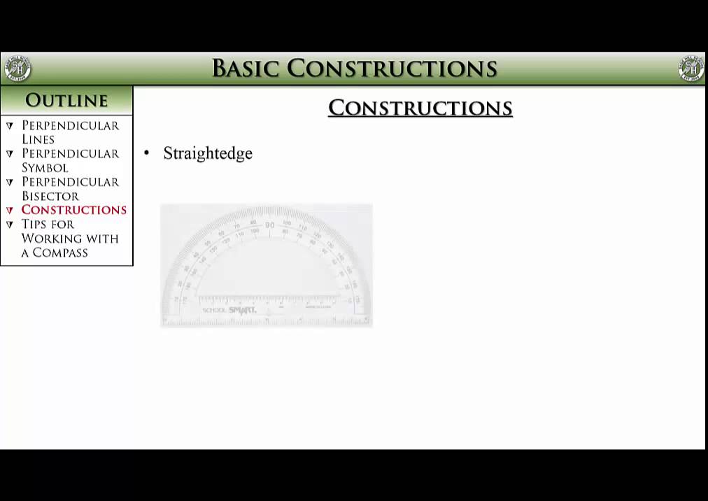 Geometry, Section 1-6 -- Basic Constructions