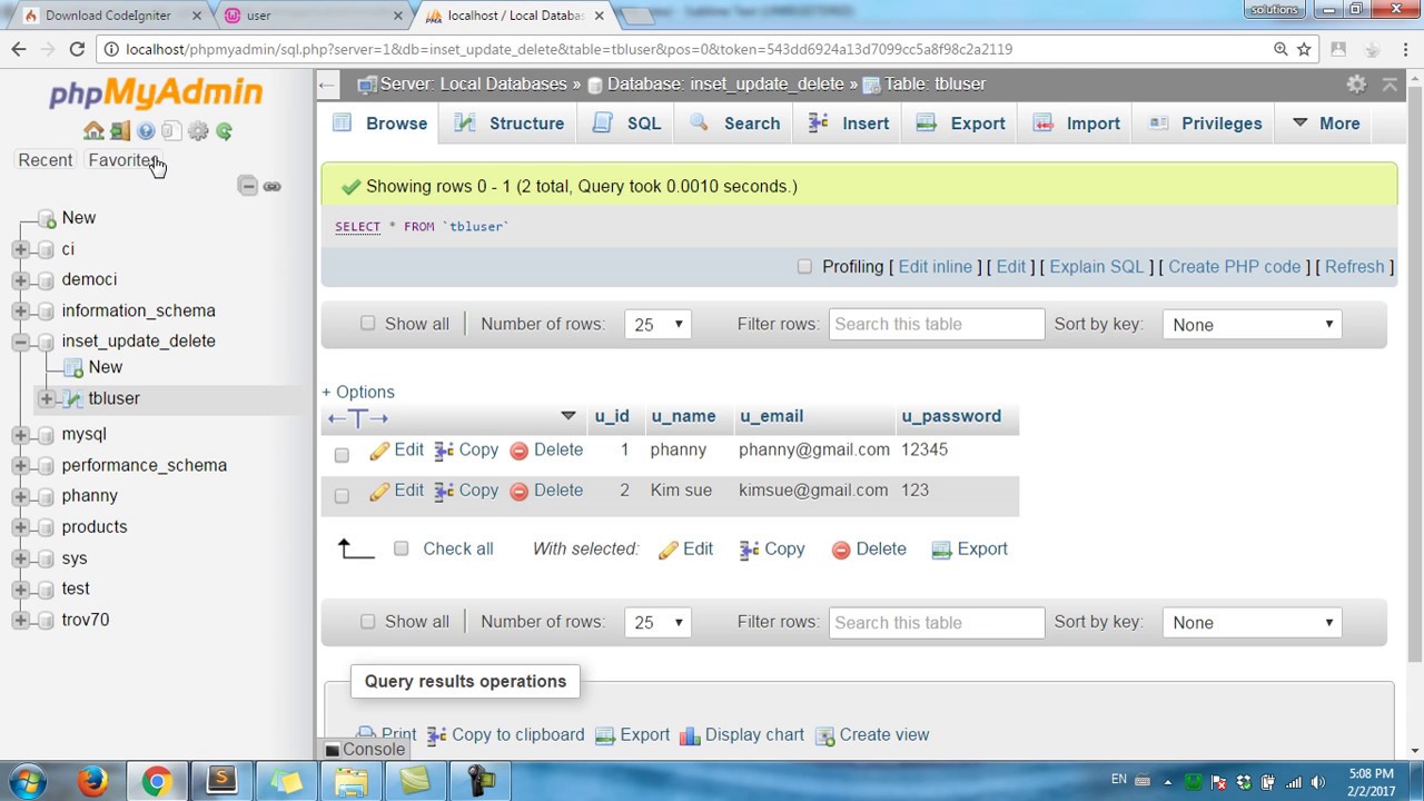 CodeIgniter | Insert Update Delete View in Codeigniter [View data] Part1