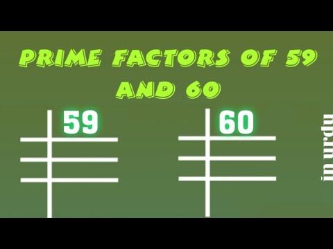 Prime Factors of 59 and 60 - Prime Factorization