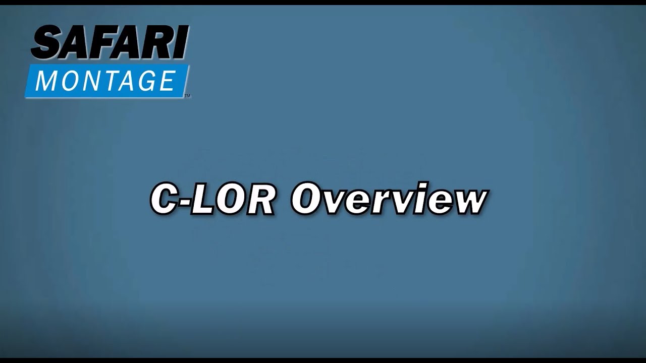 SAFARI Montage Curriculum Learning Object Repository (C-LOR) Overview