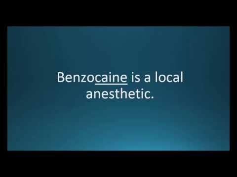 How to pronounce benzocaine (Dermoplast) (Memorizing Pharmacology Video Flashcard)
