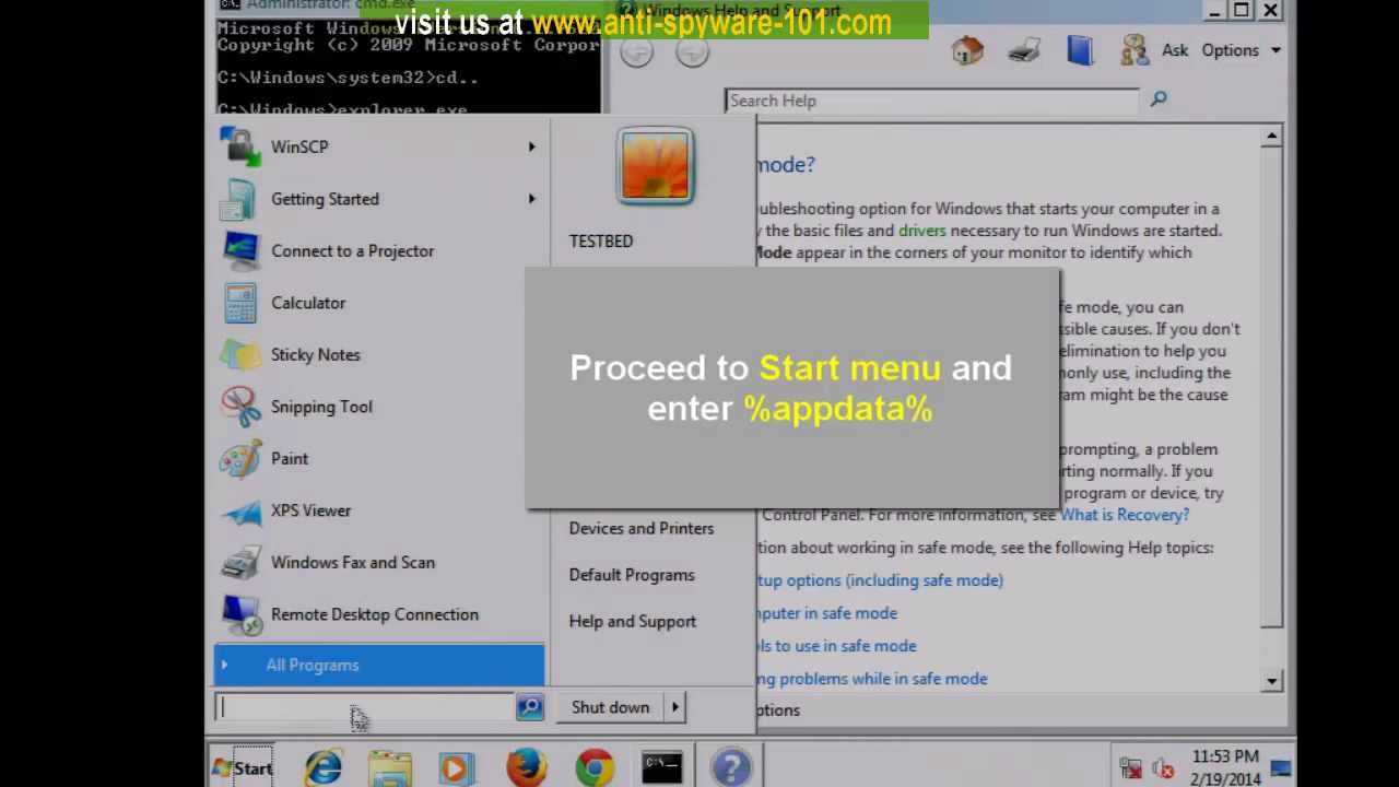 Remove Windows Antibreach Helper, manual instructions