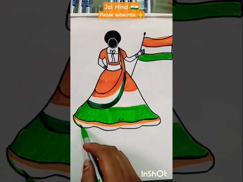 Jai Hind 🇮🇳|How to draw indian national flag 🇮🇳#shorts#trending #indianflag#drawing#viralvideo#art