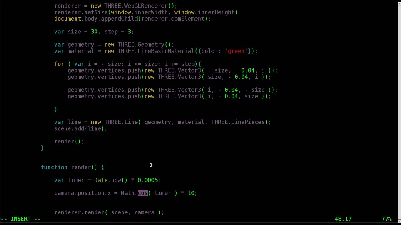 Basic Camera Rotation in HTML5 with Threejs Tutorial