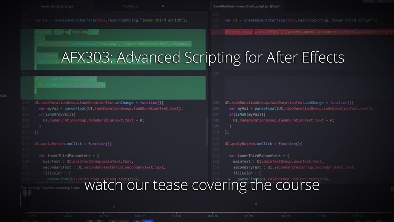 Advanced Scripting for After Effects