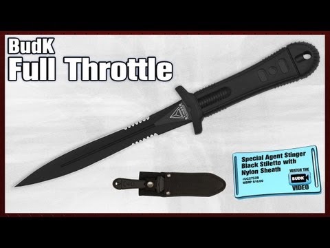 United Cutlery Special Agent Stinger Black Stiletto Nylon Sheath