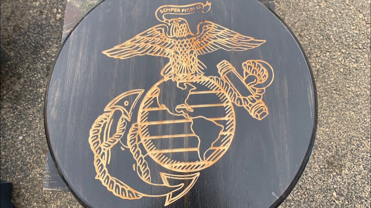 Marine logo carve from start to finish