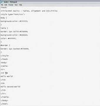 Html Tutorial 3 - Tables, Alignment and CSS