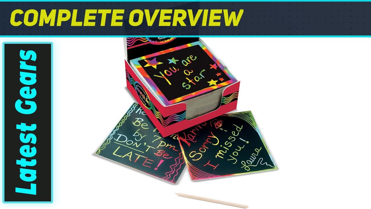 Melissa & Doug Scratch Art Rainbow Mini Notes – Best Creative Gift for Kids